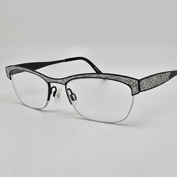 Menizzi | Accessories | Menizzi M37 01 Silver Glitter Black Semirimless ...